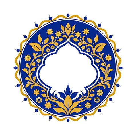 Mughal Garden Frame Vector Illustration Premium Ai Generated Vector