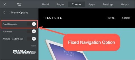 How To Enable Sticky Navigation In Weebly Sites Webnots