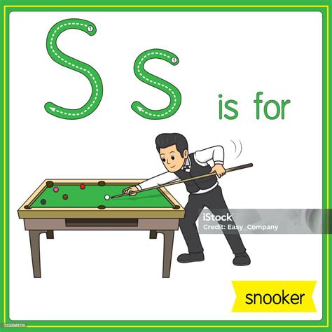 만화 이미지가있는 어린이의 경우 알파벳학습을 위한 벡터 일러스트레이션 편지 S는 스누커용입니다 아이콘에 대한 스톡 벡터 아트 및 기타 이미지 Istock