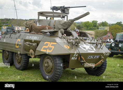 A Fully Restored Ww2 American Military M8 Greyhound Scout Car At A