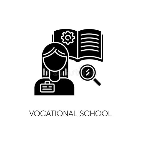 Vocational School Black Glyph Icon Stock Vector Illustration Of