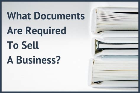 What Documents Are Required To Sell A Business Cemo Business