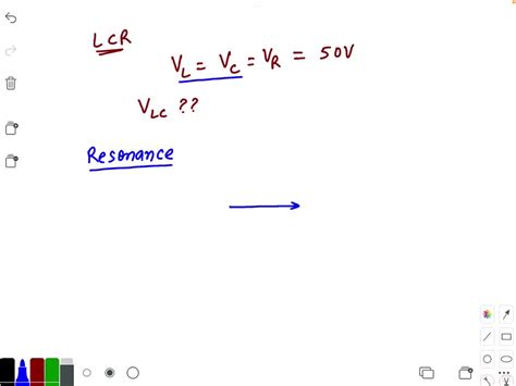 SOLVED In An LCR Series AC Circuit The Voltage Across Each Of The Components L C And R Is