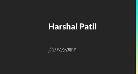 Harshal Patils Data Analytics Profile Maven Analytics
