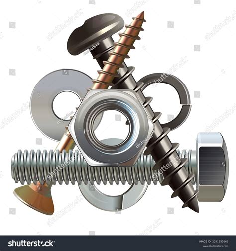 Vector Triangular Concept Fasteners Isolated On Stock Vector Royalty Free