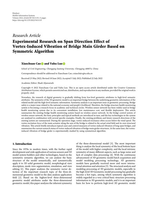 pdf experimental research on span direction effect of vortex induced