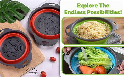 Silicone Collapsible Colander Sink Colander Collapsible Camping Versatile