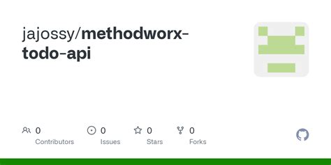 Github Jajossymethodworx Todo Api