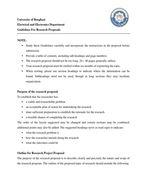 Research Proposal Guidelines Uob Pdf Methodology Science