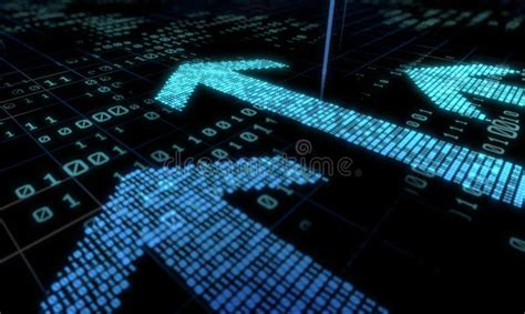 Arrows Composed Of Binary Code Career Success And Data Transmission Internet Technology Stock