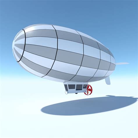Generic Blimp Stylized Lowpoly 3d Model 20 Max Fbx 3ds Obj