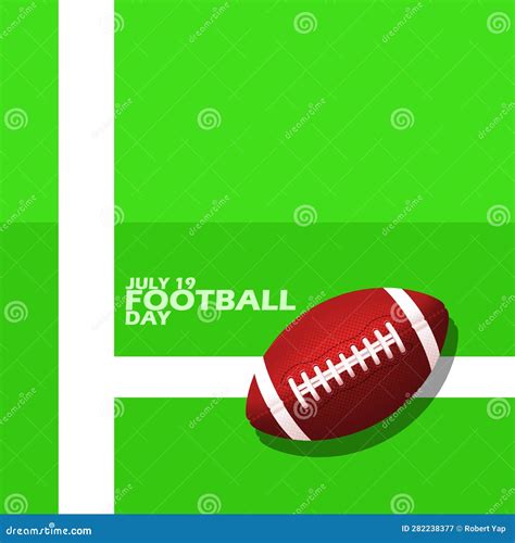 National Football Day On July 19 Stock Vector Illustration Of Cartoon