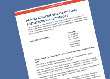 Audit Report Presentation Elections Group