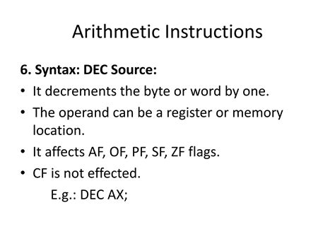 instruction sets of 8086 pptx operating systems computer software
