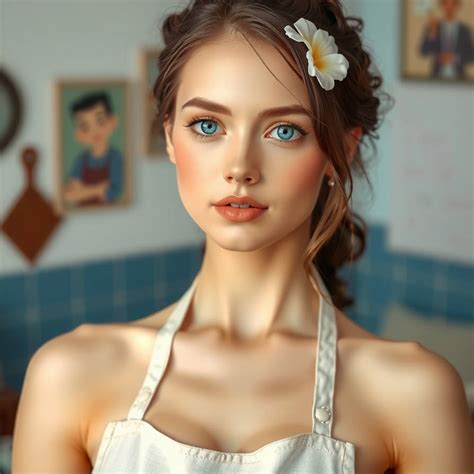 A Beautiful Busty Girl Only Wearing An Apron By Ursulaerickson2024 On