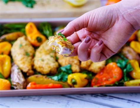 Easy Lunch Or Dinner Idea One Pan Crispy Coconut Chicken And Veggies