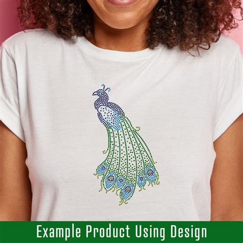 Peacock Rhinestone Design Instant Download