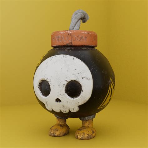 Artstation Shelldon Cartoon Bomb Guy