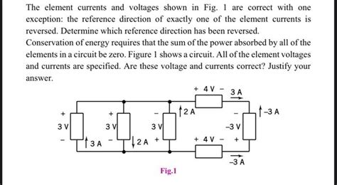 solved the element currents and voltages shown in fig 1 are