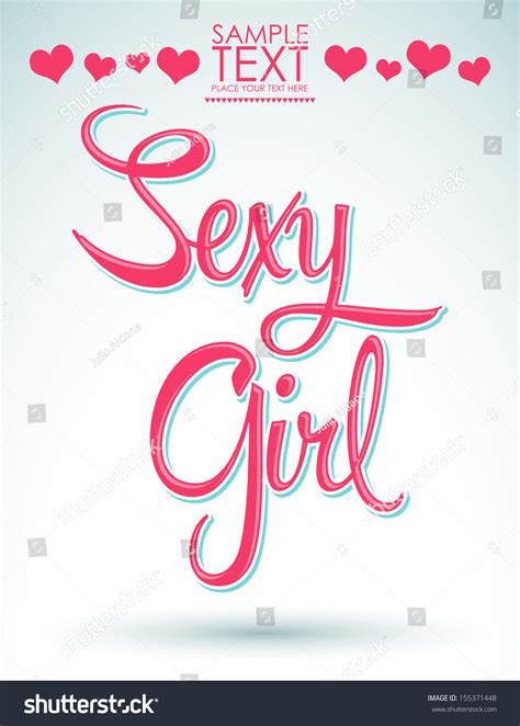 Sexy Girl Lettering Vector Stock Vector Royalty Free Shutterstock