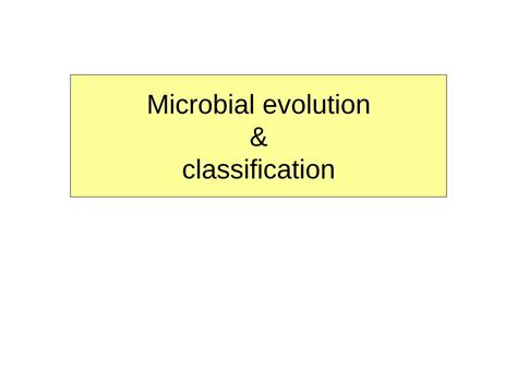 Pdf Microbial Evolution Classification Dokumentips