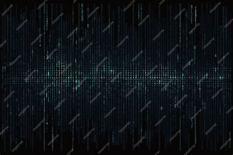 Vector Illustration Binary Code Dark Background Software Programming Concept Premium Ai