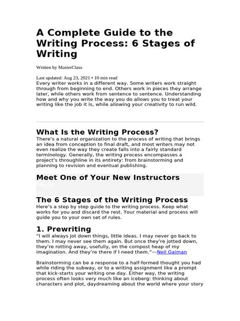 Proccess Writing Pdf Writing Human Communication