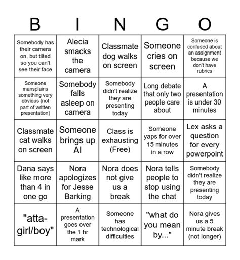 Classroom Management Prez Bingo Card