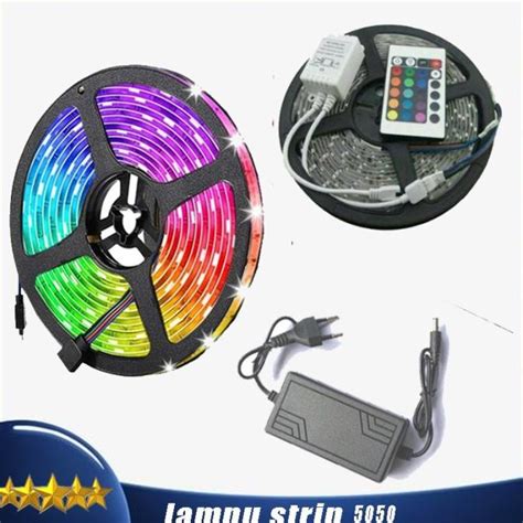 Jual Lampu Led Strip Rgb Warna Warni Komplit Ip Meter Smd Shopee Indonesia