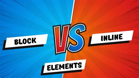 block vs inline elements html css youtube
