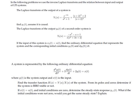 Solved In The Following Problems We Use The Inverse Laplace Chegg