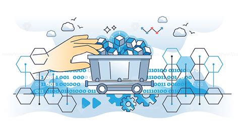 Data Mining Techniques And Information Collecting Outline Hands Concept