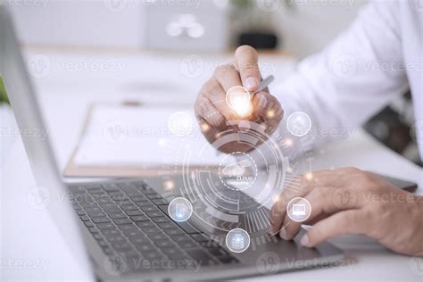 Cloud Computing Diagram Network Data Storage Technology Service