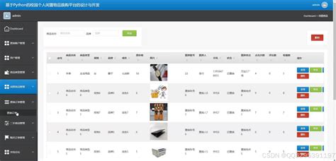 基于pythondjango的校园个人二手闲置物品换购平台的设计与开发系统python和django框架的二手书交易平台 Csdn博客