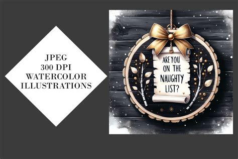 On The Naughty List Sign Illustrations Graphic By Paper Chic By