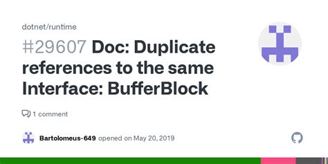 Doc Duplicate References To The Same Interface Bufferblock · Issue
