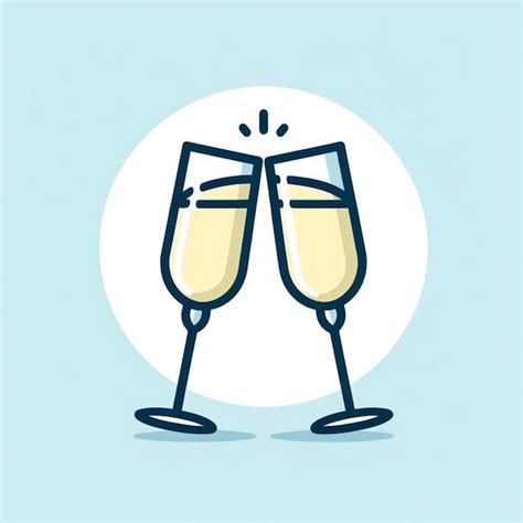 Realistic Champagne Glasses Premium Ai Generated Image