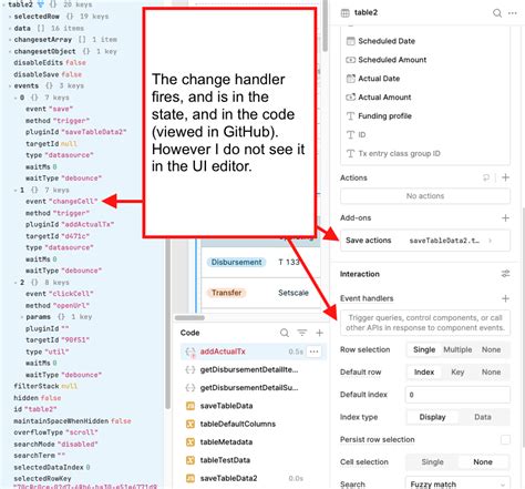 new table has invisible events 💬 app building retool forum