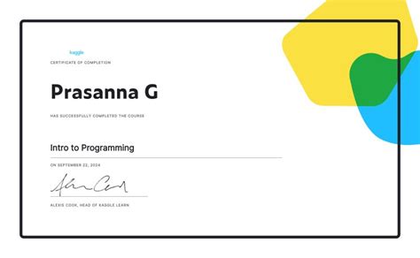 Prasanna G On Linkedin 🎯 I Started The Intro To Programming Course From Kaggle To Improve My