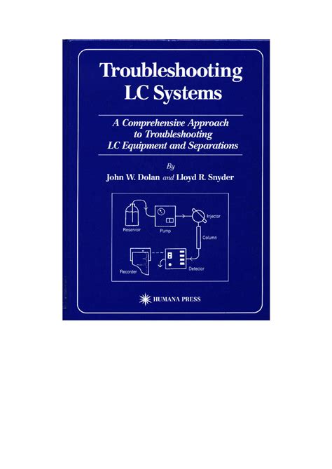 SOLUTION Troubleshooting Lc Systems A Comprehensive Approach To Troubleshooting Lc Equipment