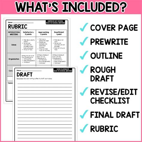 Back To School Writing Activity How To Be A Good Classmate Informational