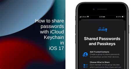 how to share passwords with icloud keychain in ios 17