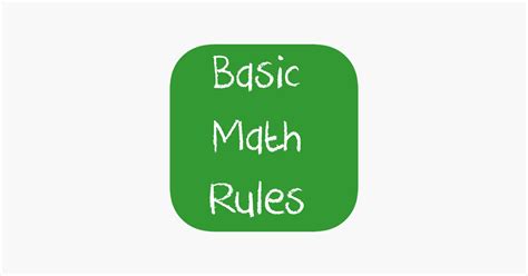 ‎basic Math Rules On The App Store