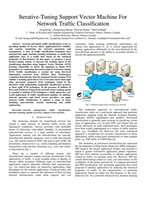 Pdf Iterative Tuning Support Vector Machine For Network Traffic Classification