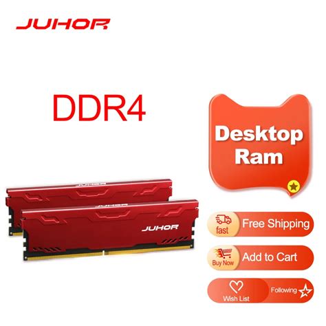 Juhor Memoria Ram Ddr4 16gb 4gb 8gb 32gb Desktop Memory Udimm 2133mhz 2400mhz 2666mhz 3000mhz