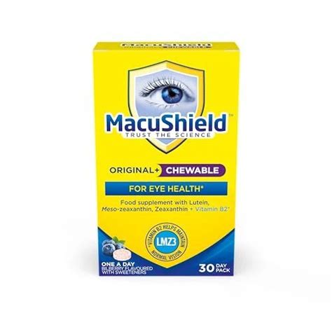 Macushield Original Chewable 30 Day Pack Eye Health Food Supplement