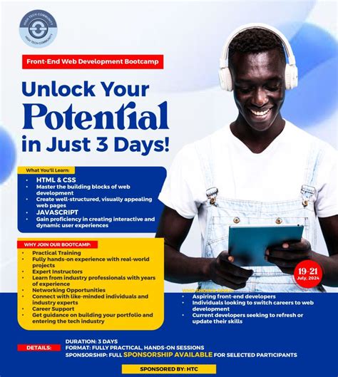 High Tech Community On Linkedin 3 Days Frontend Web Development Bootcamp 🎉 Htc Is Offering A 3 Day