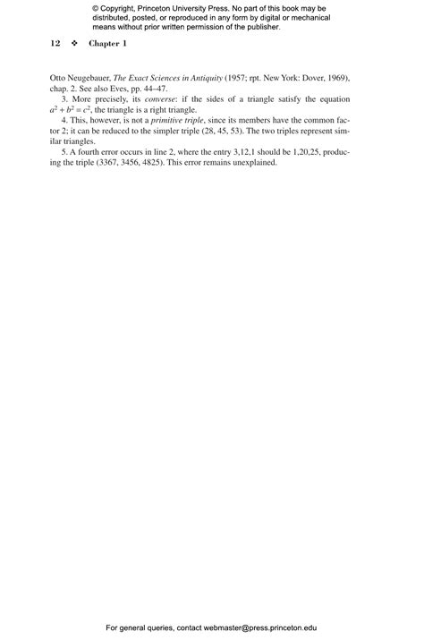 The Pythagorean Theorem Princeton University Press