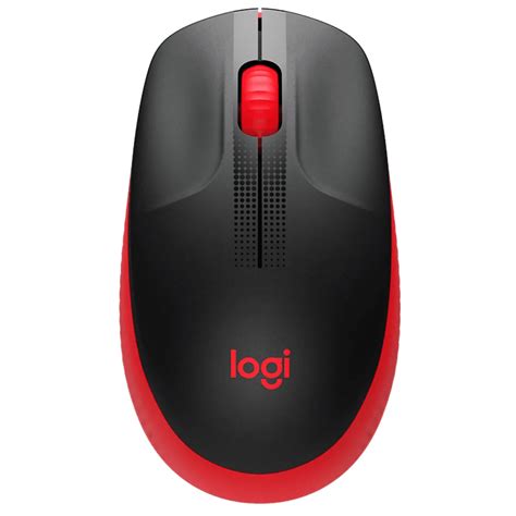 Mouse Logitech M190 Wireless Usb Full Size Curve Desing Rojo Mouse