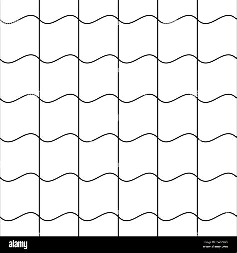 Roof Seamless Pattern Wave Tile Repeating Waves Surface Tiling
